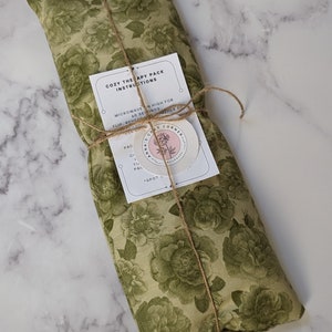 Handmade Botanical Cotton Heat Pack: Aromatherapy Rice Pad - Etsy