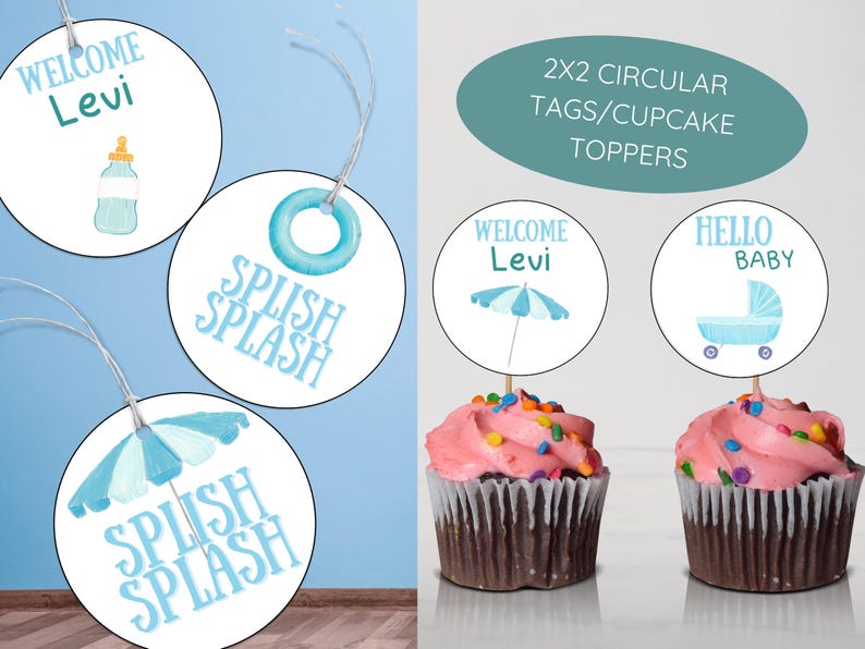 FULL Splish Splash Baby Shower Bundle - Editable Pool Party Invite ...