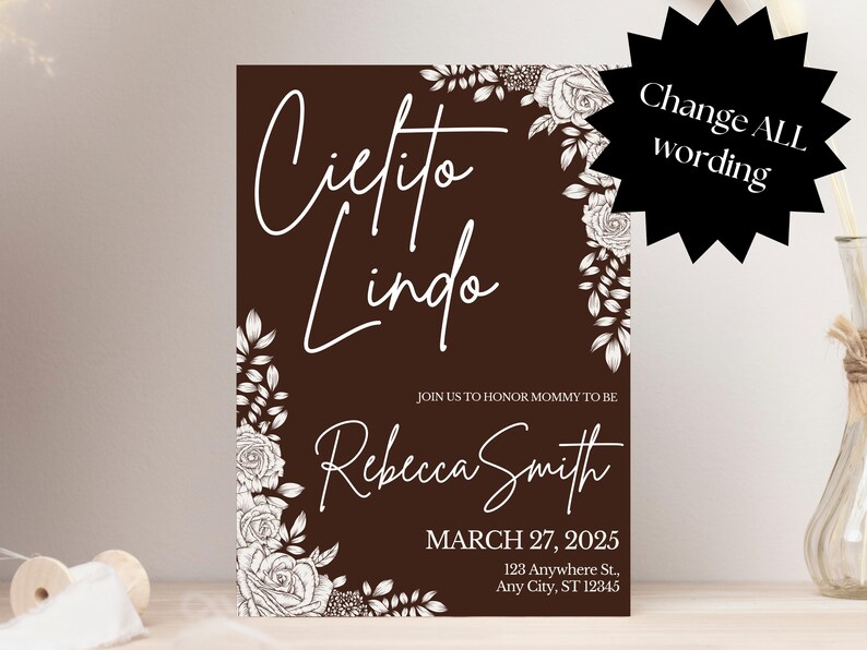 Cielito Lindo Baby Shower Invitation - Editable Templates - Mexican ...