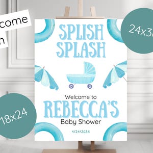 FULL Splish Splash Baby Shower Bundle - Editable Pool Party Invite ...