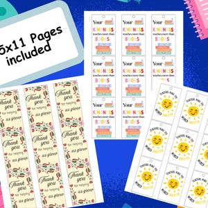 Teacher Appreciation Gift Tags: Printable Thank You Bundle (digital ...
