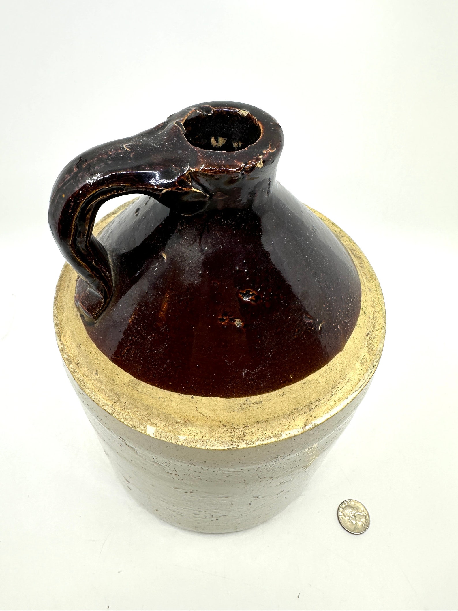 Antique Primitive Stoneware Whiskey Jug - Two-toned - Etsy
