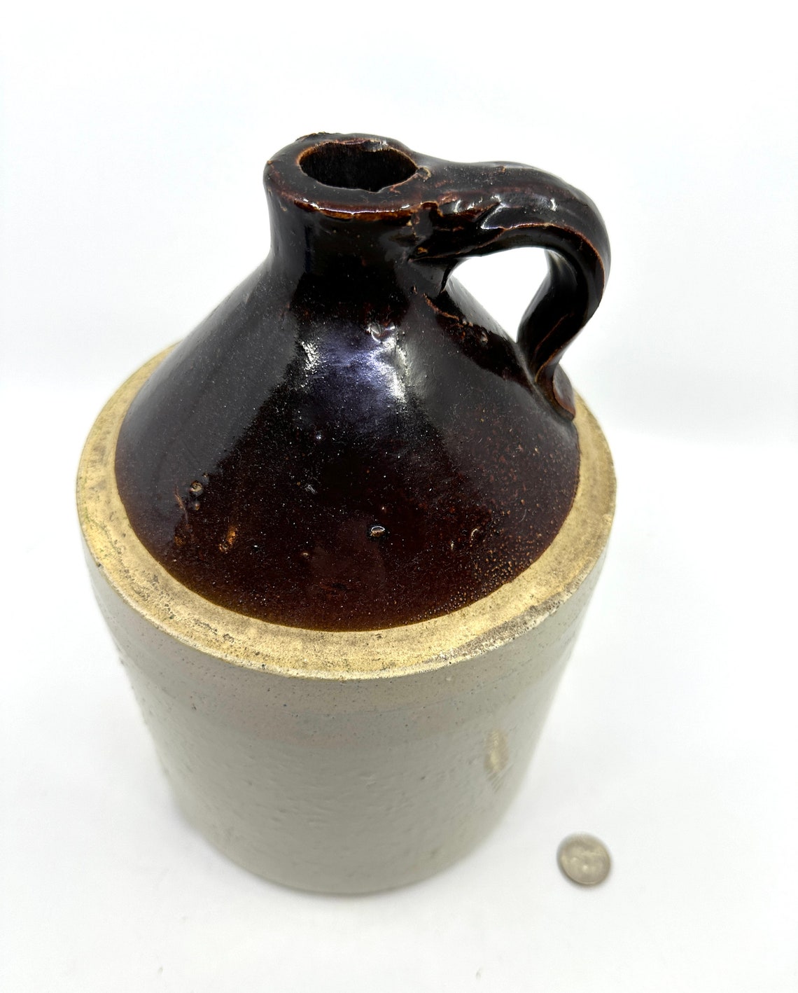Antique Primitive Stoneware Whiskey Jug - Two-toned - Etsy