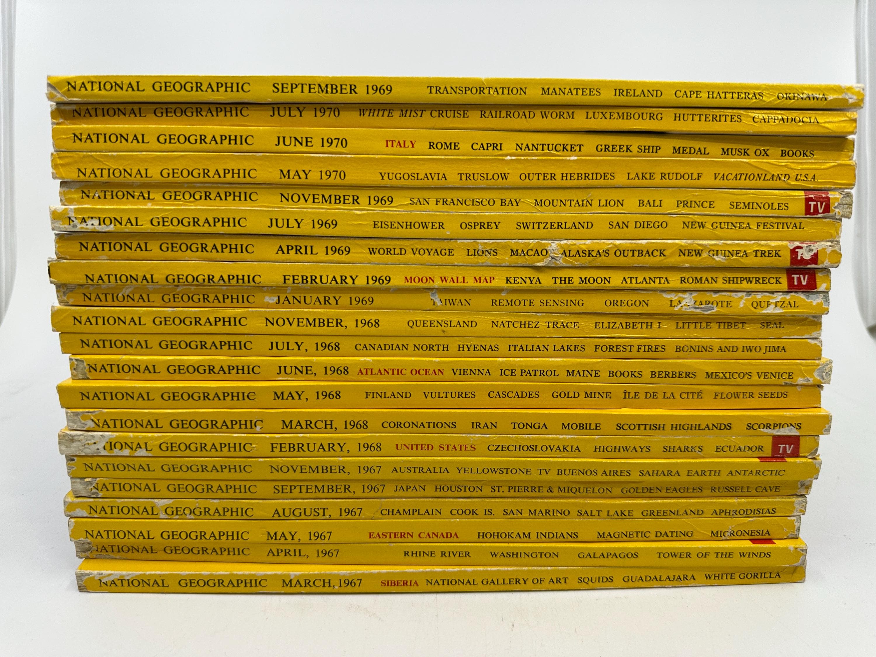 National Geographic Magazine 1967 - 1970 Various Issues - Etsy
