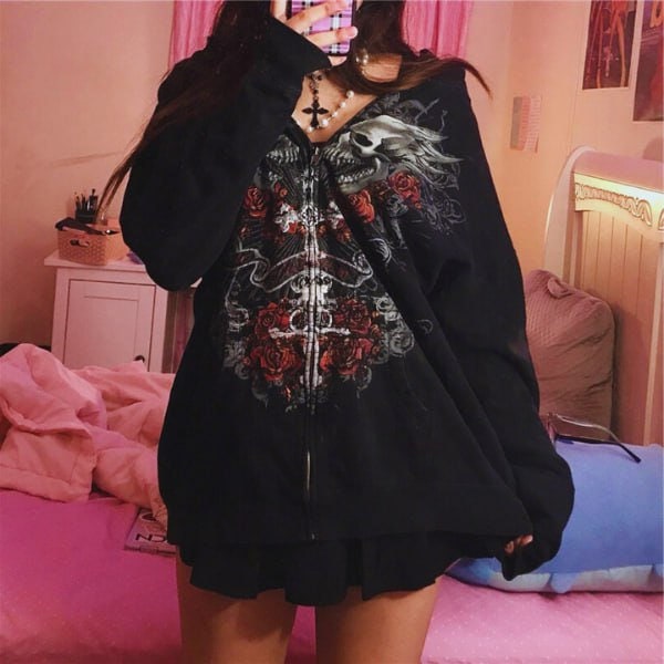 Y2k Gothic Sweatshirt - Etsy