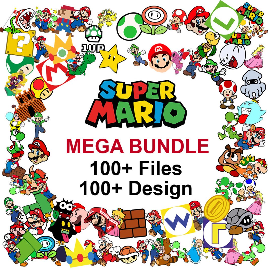 Unique Super Mario Svg, Super Mario Layered Files, Mario Set, SVG for ...