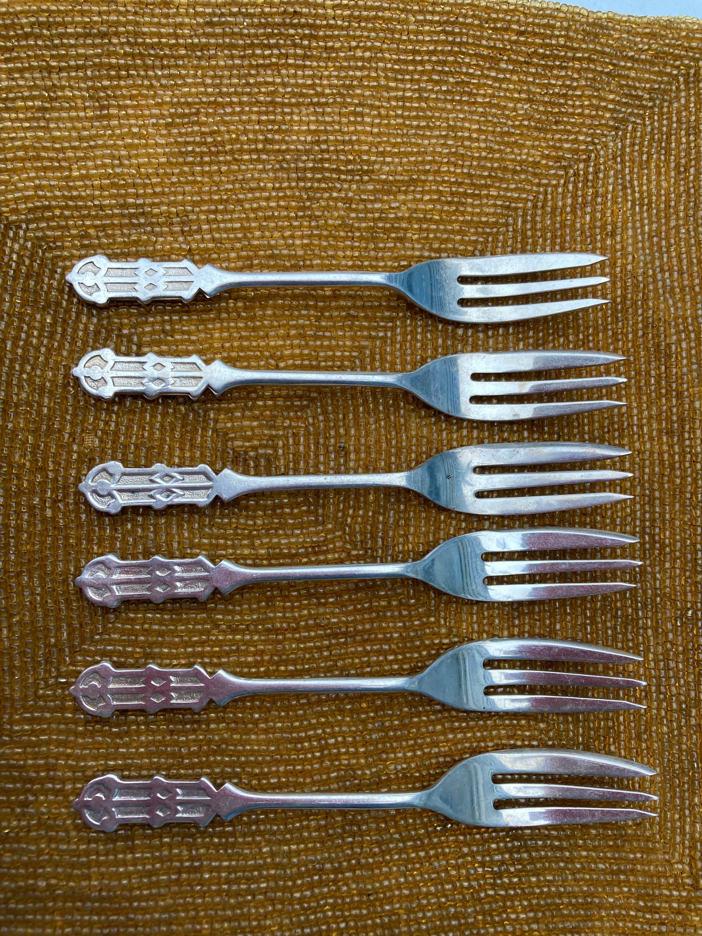 Dessert Forks / Sporks Set of 6 Art Deco Style 1920's 1940's Made by ...