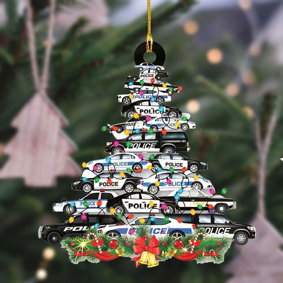 Personalized Name Police Ornaments Police Gifts Christmas - Etsy
