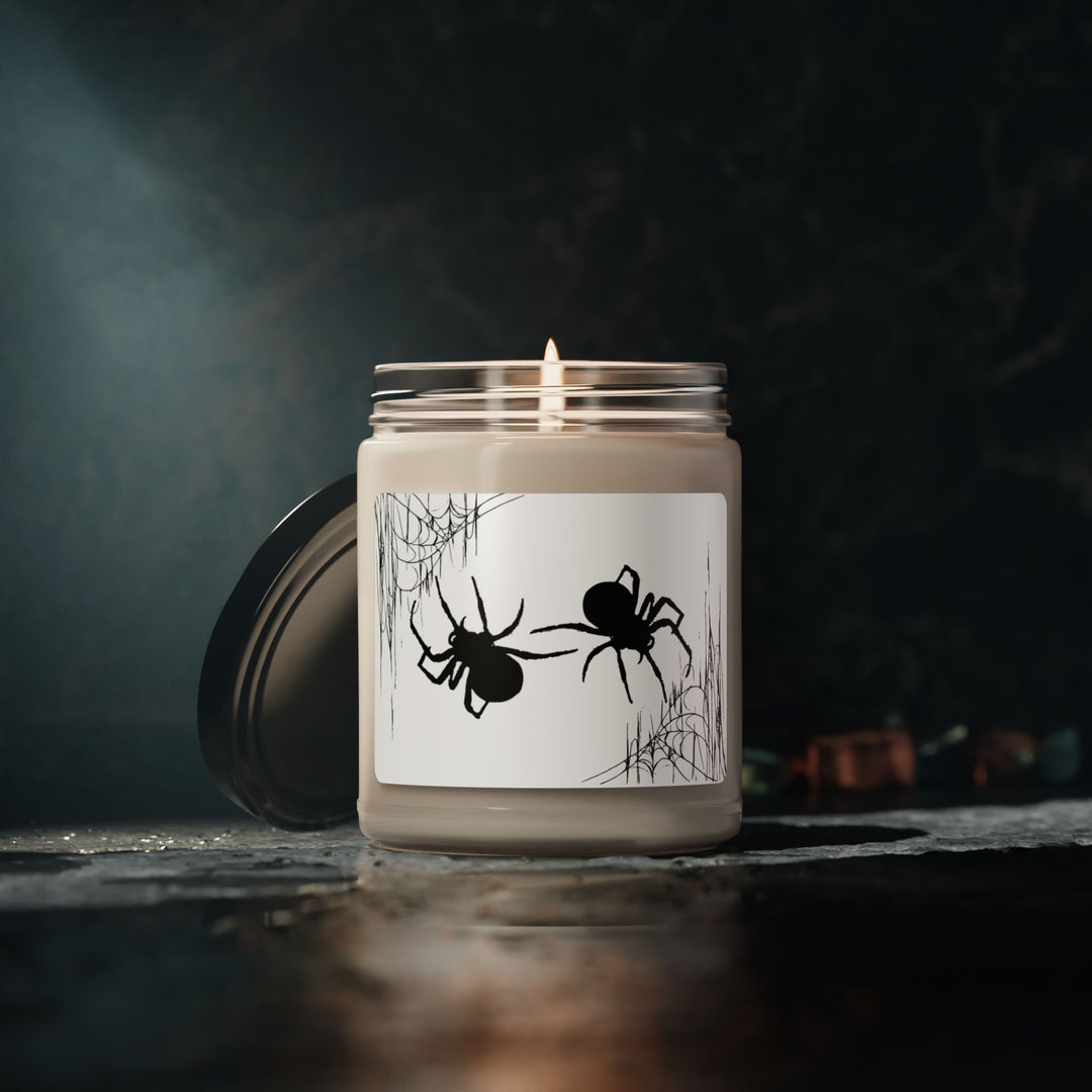 Spider Soy Candle: Halloween Decor, Various Scents - Etsy