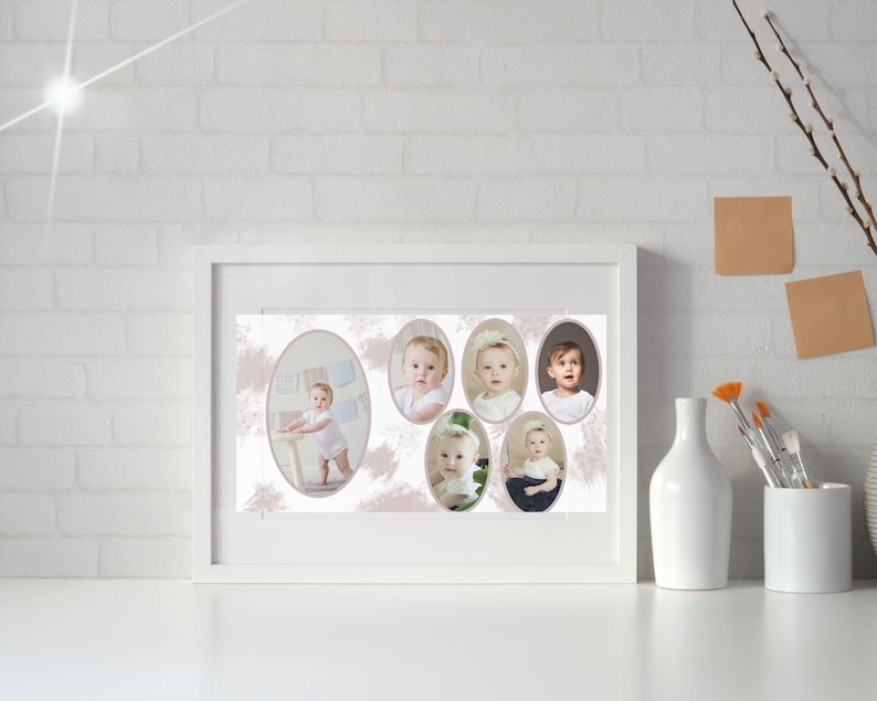 Baby Face Photo Template That Evokes Smiles and Joy, Editable Digital ...