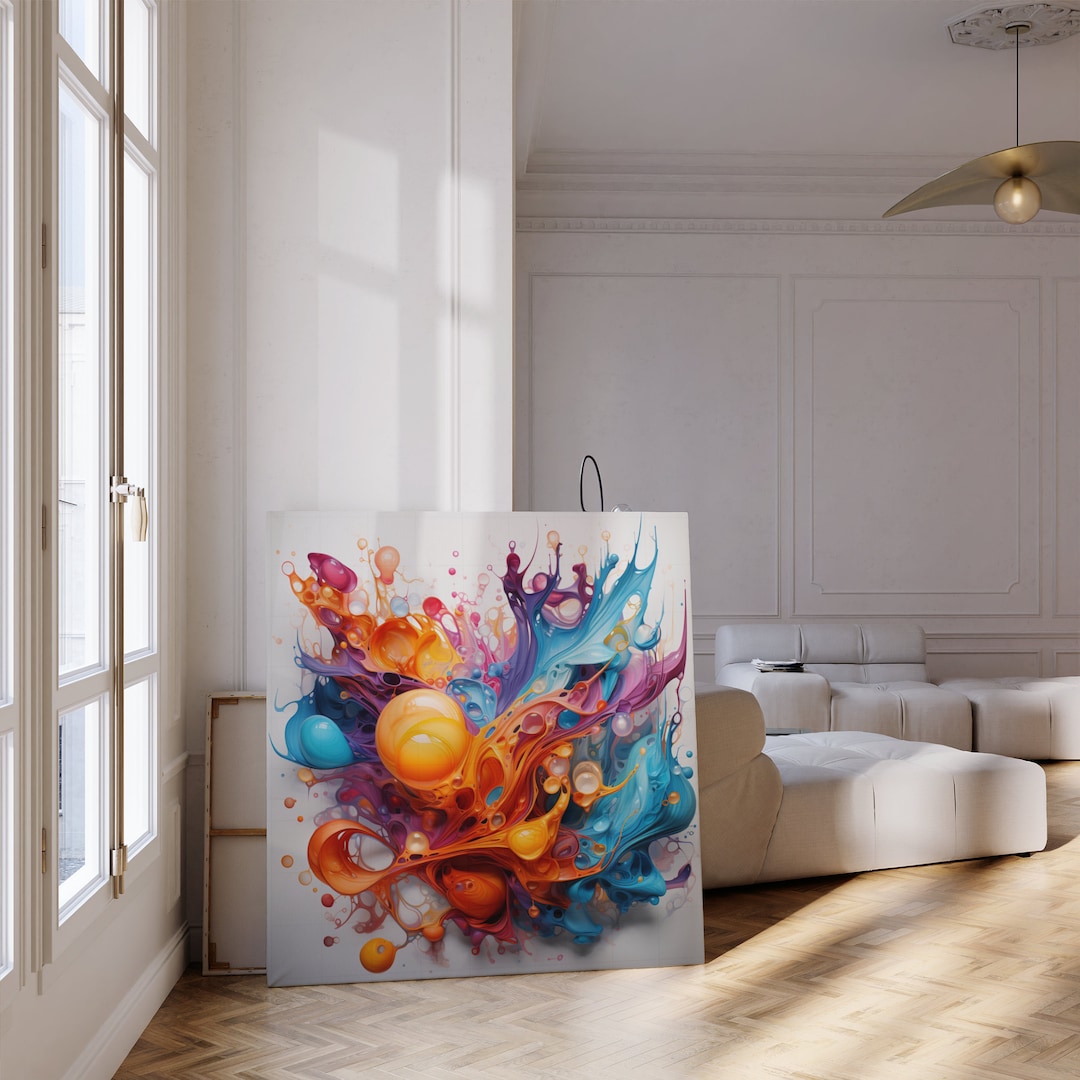 Imaginary Arte "bubble Bonanza", Color Bubbles, Abstract Art, Digital ...