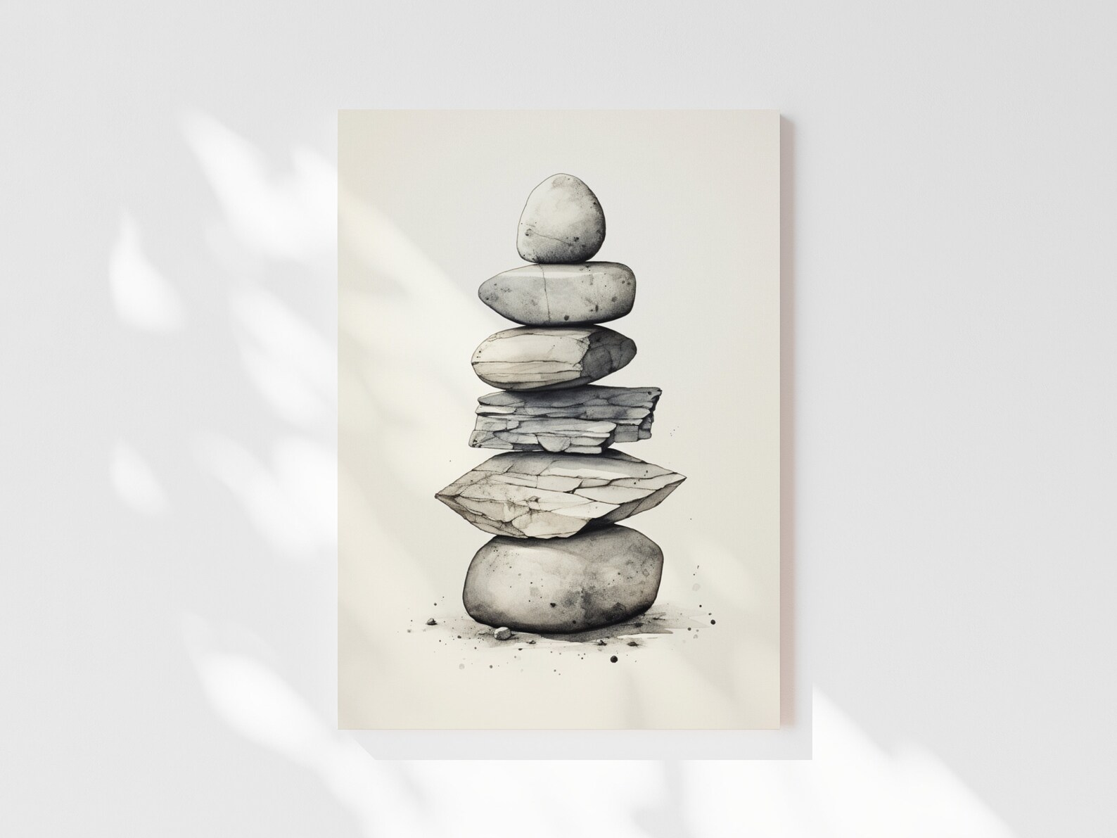Imaginary Arte "balanced Stones", Modern Art, Minimalist, Digital ...
