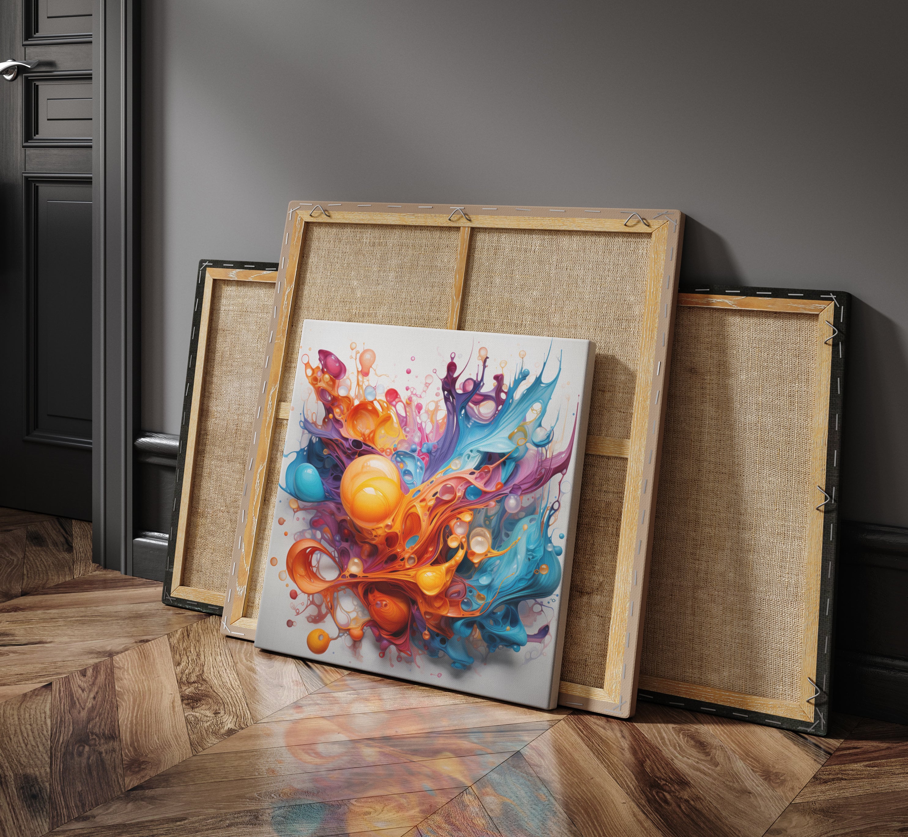 Imaginary Arte "bubble Bonanza", Color Bubbles, Abstract Art, Digital ...