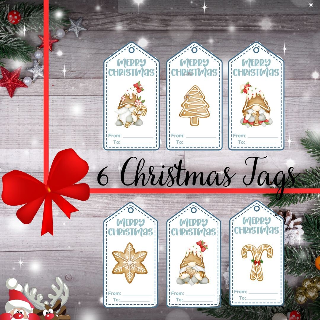 Digital Christmas Labels Ready to Print With Adorable Designs - Etsy