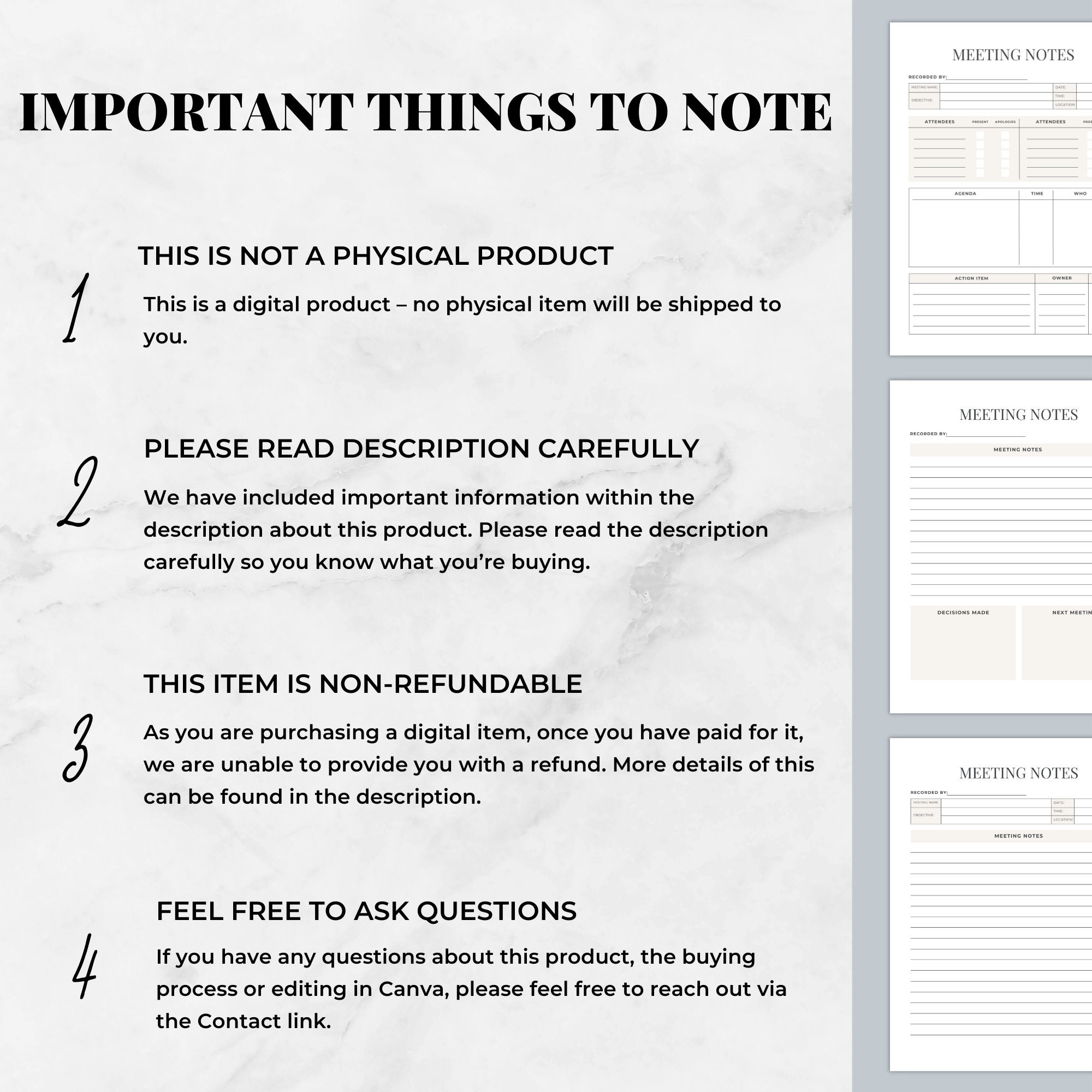 Meeting Notes Template Meeting Planner Weekly Meeting Notes Meeting ...