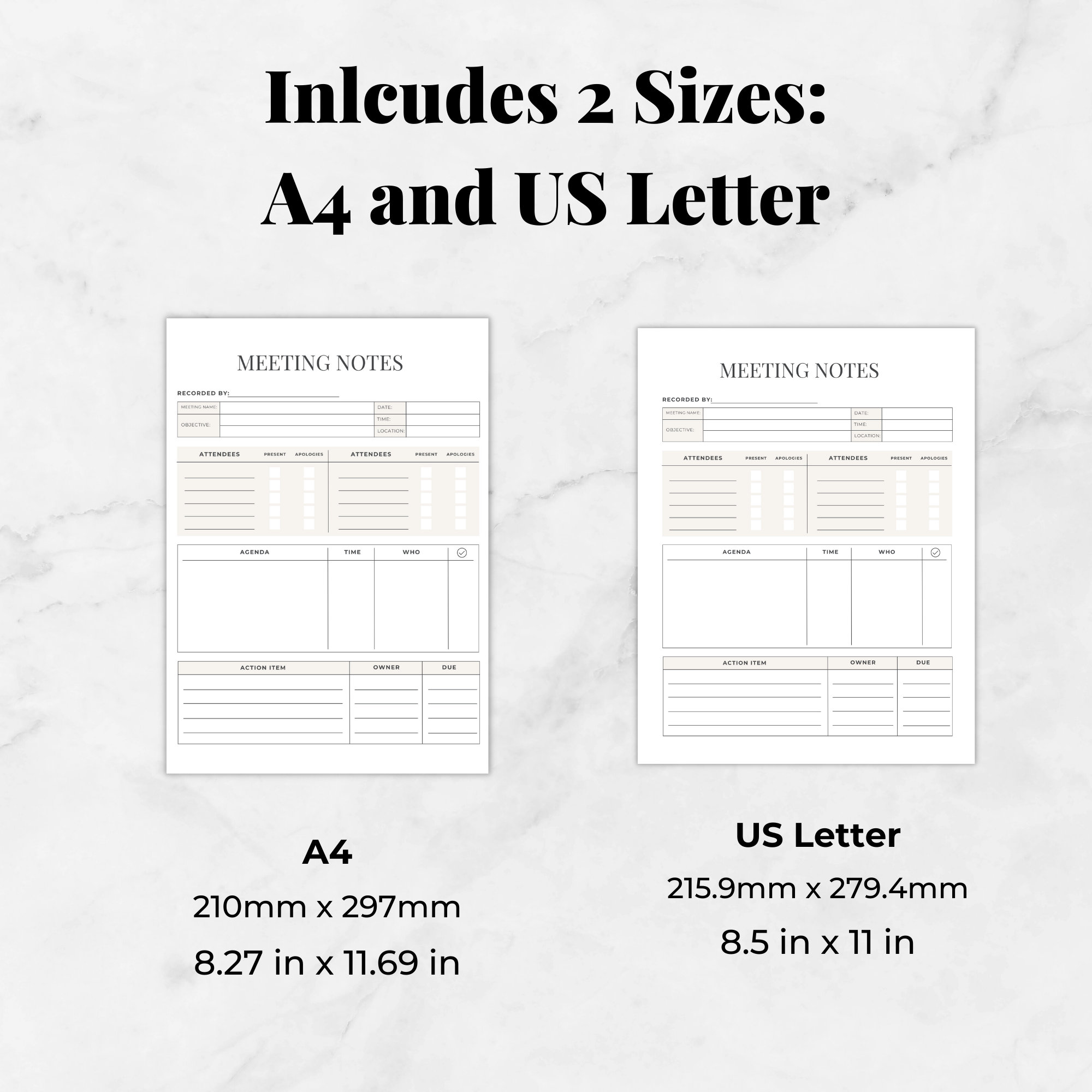 Meeting Notes Template Meeting Planner Weekly Meeting Notes Meeting
