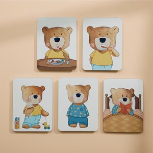 Bedtime Routine Cards, Kids Schedule, Children's Sleeping Habits, ADHD ...