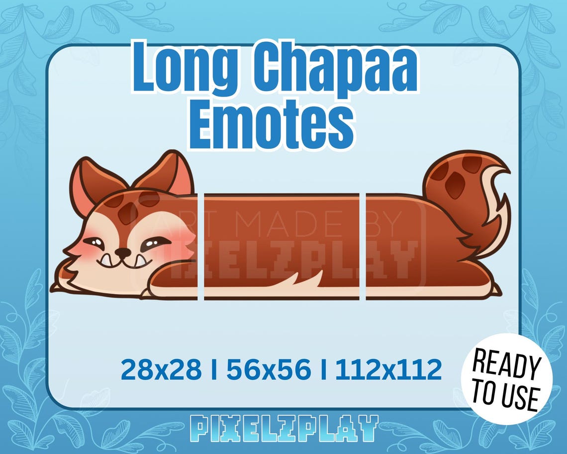 Long Chapaa Emote Set | Cute Palia Twitch Emote Design | Twitch Discord ...