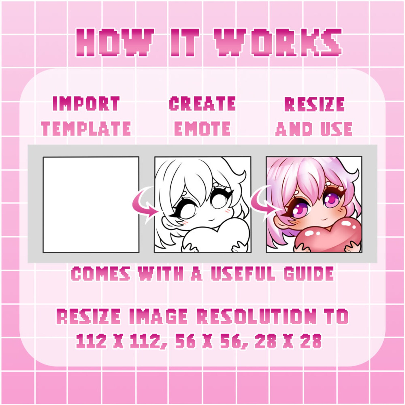 5 Slot Emote Template for Making Emotes for Discord Twitch - Etsy