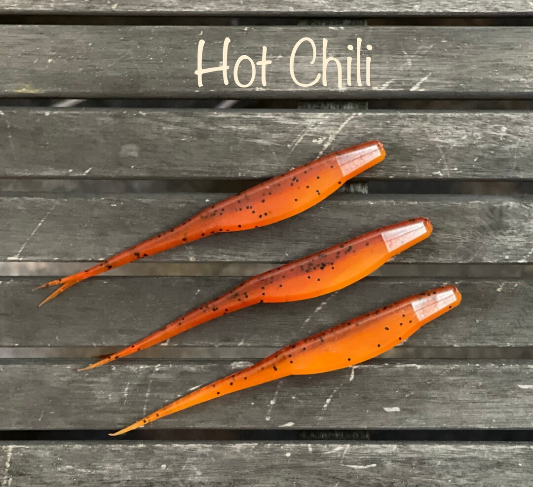 5" Fluke, Custom Color Bass Lures, Scented With Anise Oil Soft Jerk ...