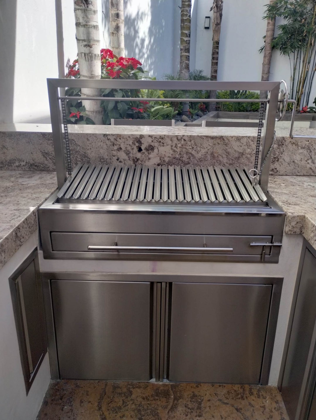 Edelstahl-Grill im argentinischen Stil 92 x 50 x 20 cm LxBxH - Etsy Schweiz