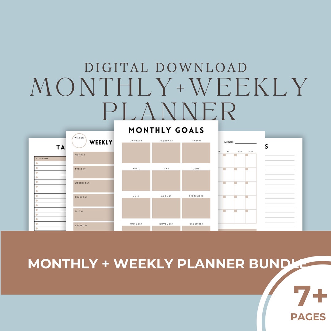 Ultimate Digital Monthly Weeky Planner Bundle 2023/2024 - Etsy