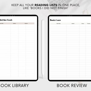 Digital Reading Journal Book Review & Reading Tracker for Goodnotes ...