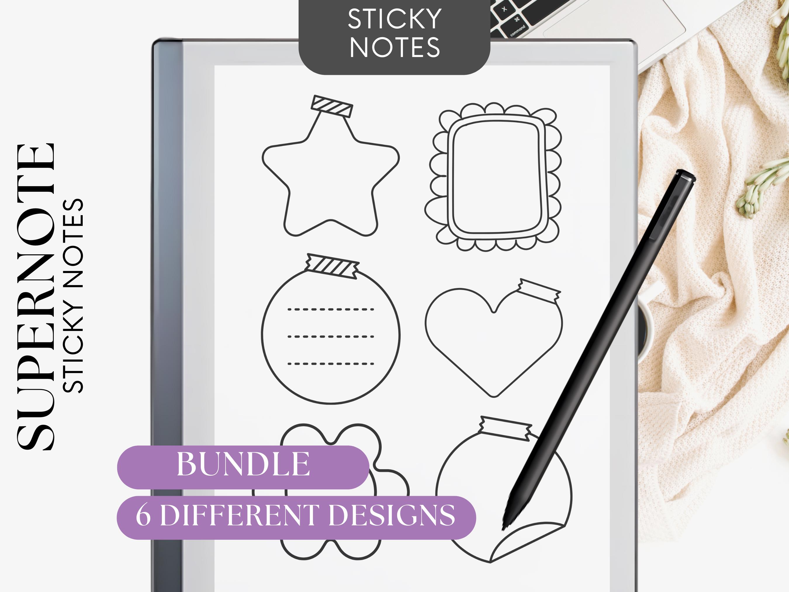 Sticky Notes for Supernote Templates | Minimalistic Supernote A5x A6x ...