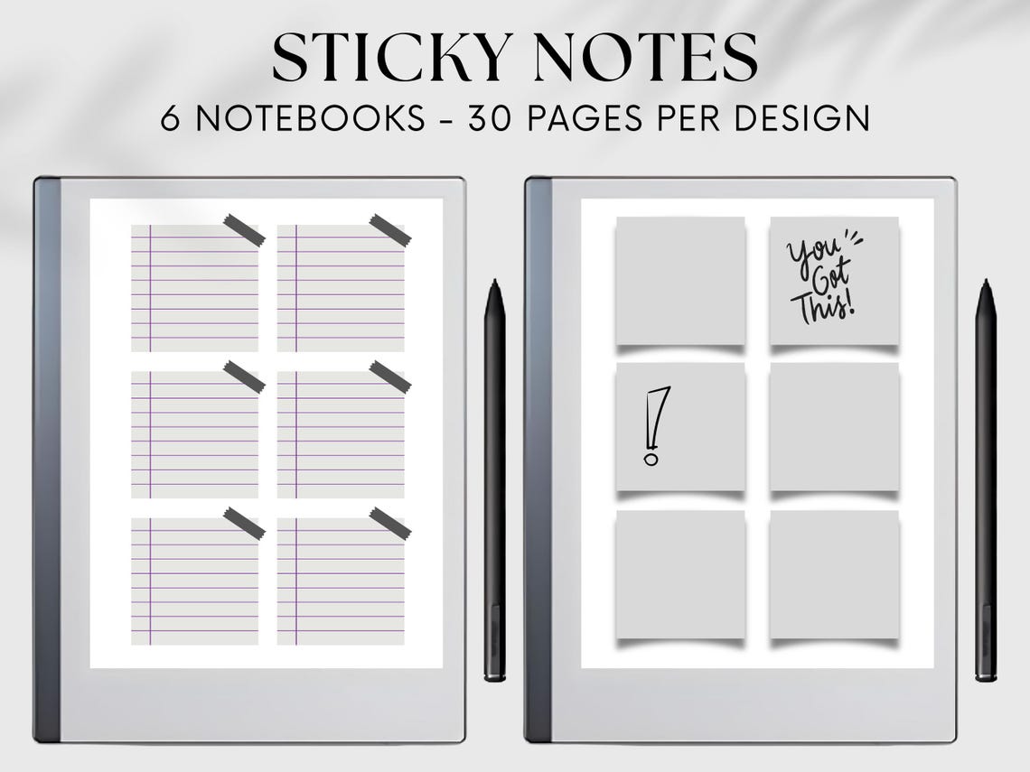 Sticky Notes for Supernote Templates | Minimalistic Supernote A5x A6x ...