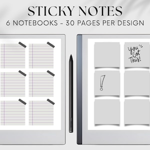 Sticky Notes for Supernote Templates | Minimalistic Supernote A5x A6x ...