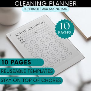For Supernote A5x A6x Nomad | Minimalistic Supernote Cleaning Planner ...