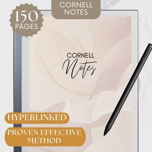 For Remarkable Paper Pro Templates Cornell Notes | Beige Minimalist ...