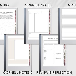 Cornell Notes for Remarkable 2 Templates & Supernote A5x A6x | Beige ...