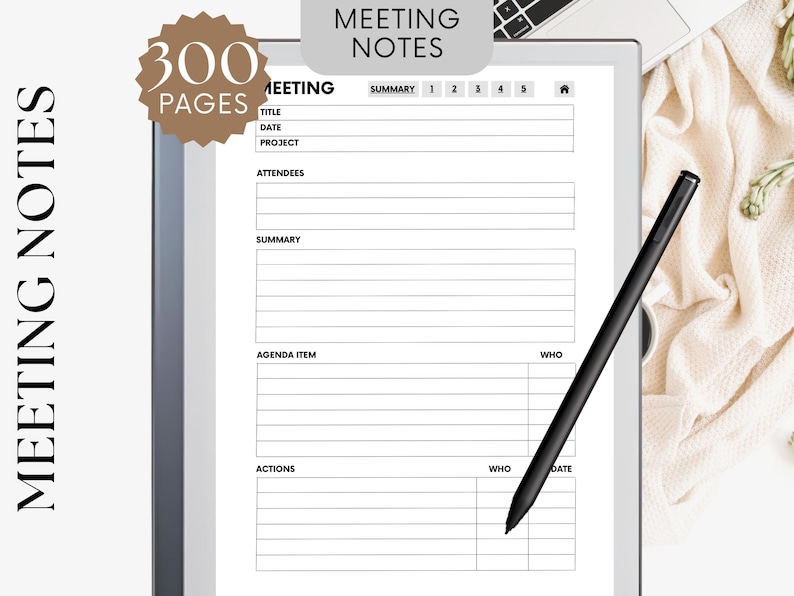 For Supernote Manta Meeting Templates | Meeting Minutes for Supernote ...