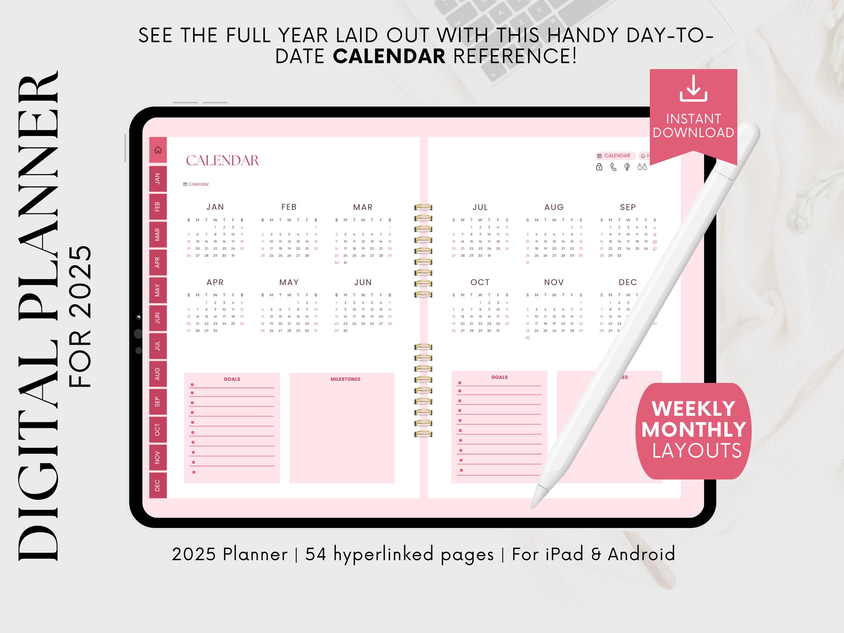 2025 Digital Planner Dated Goodnotes Template & Notability Planner for ...