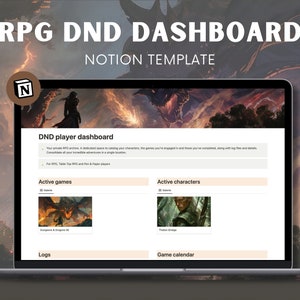 Dnd 5e Notion Template, Dnd Character Sheet Notion Dashboard, Digital ...