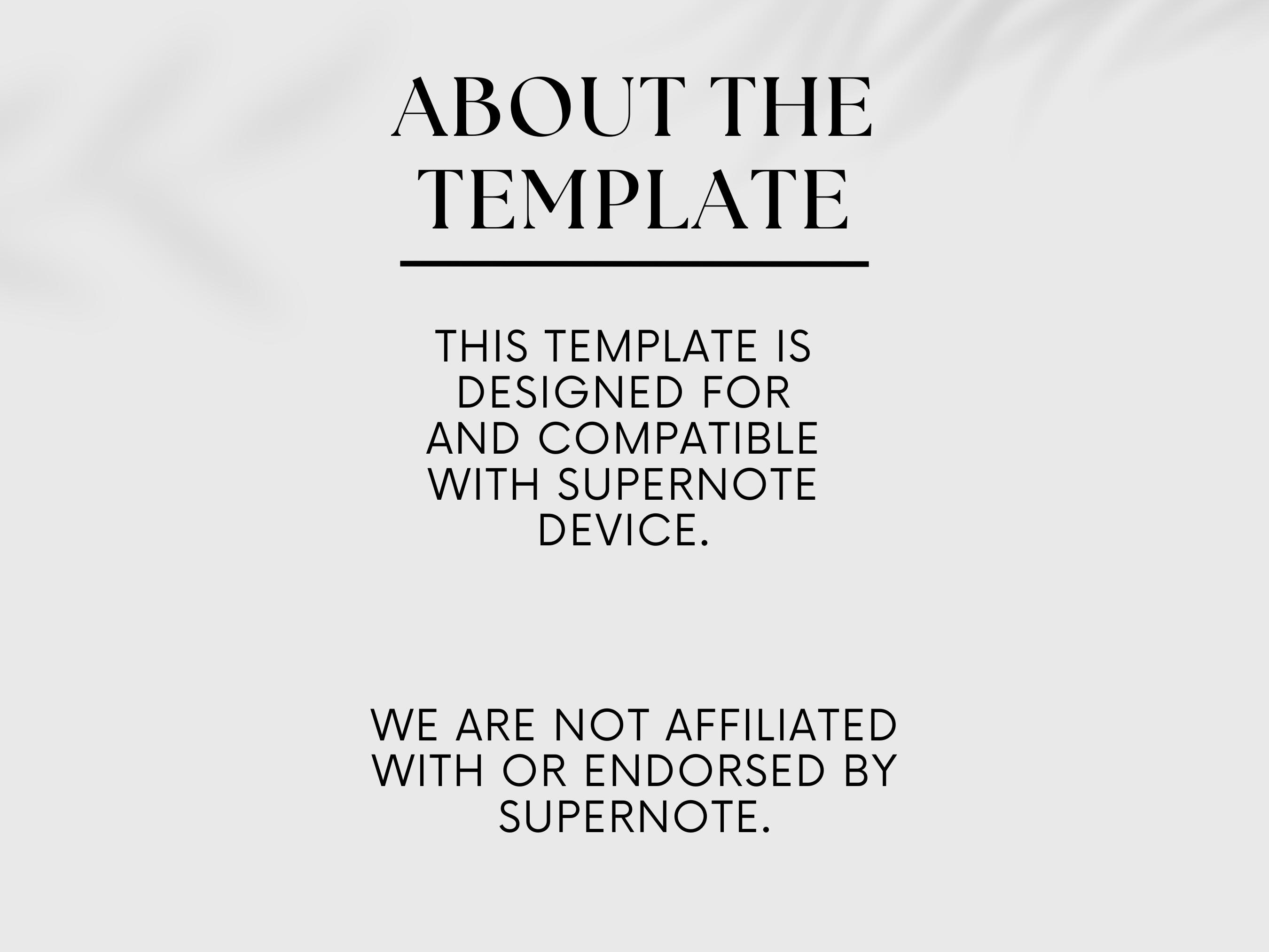 For Supernote Meeting Templates | Supernote A5x A6x Nomad Planner ...
