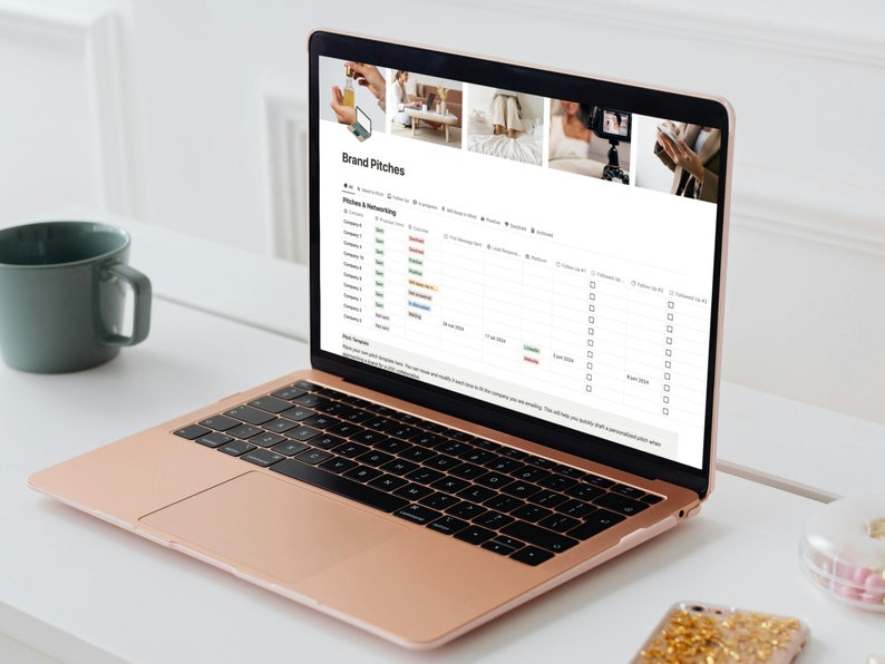 Notion Template UGC Dashboard | Minimalistic Notion UGC Social Media Planner, Faceless Marketing ...