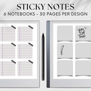 Sticky Notes Bundle for Remarkable 2 Templates | Post It Sticker ...