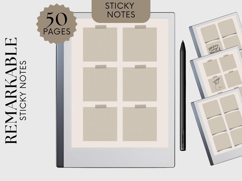 Sticky Notes for Remarkable 2 Template Adhesive Sticker Note, Eink List ...