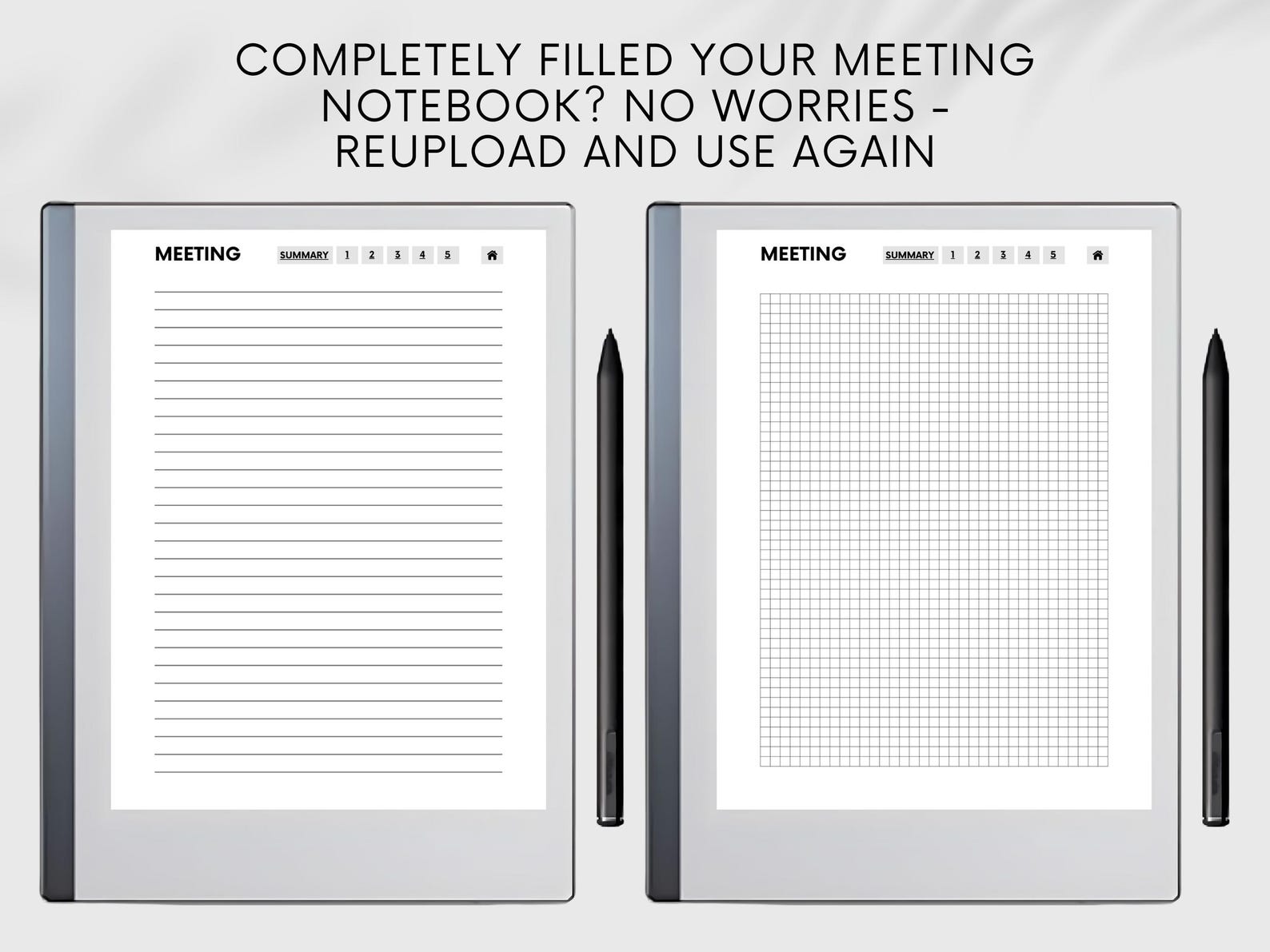 For Supernote Meeting Templates | Supernote A5x A6x Nomad Planner ...