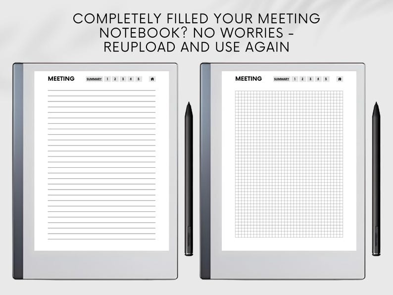 For Supernote Meeting Templates | Supernote A5x A6x Nomad Planner ...