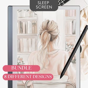 Colored Sleep Screens for Remarkable Paper Pro | Watercolor Pink ...
