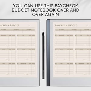 Paycheck Budget Templates for Remarkable 2 | Beige Minimalist ...