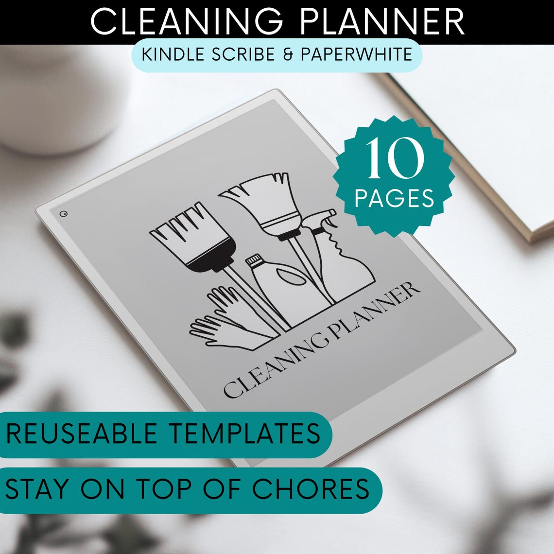 Cleaning Planner for Kindle Scribe & Kindle Paperwhite | Minimalistic ...