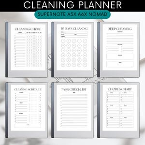 For Supernote A5x A6x Nomad | Minimalistic Supernote Cleaning Planner ...