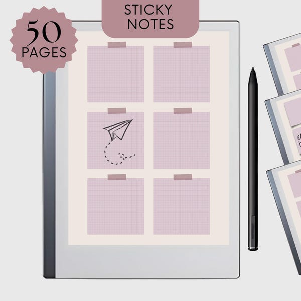 Sticky Note Template - Etsy