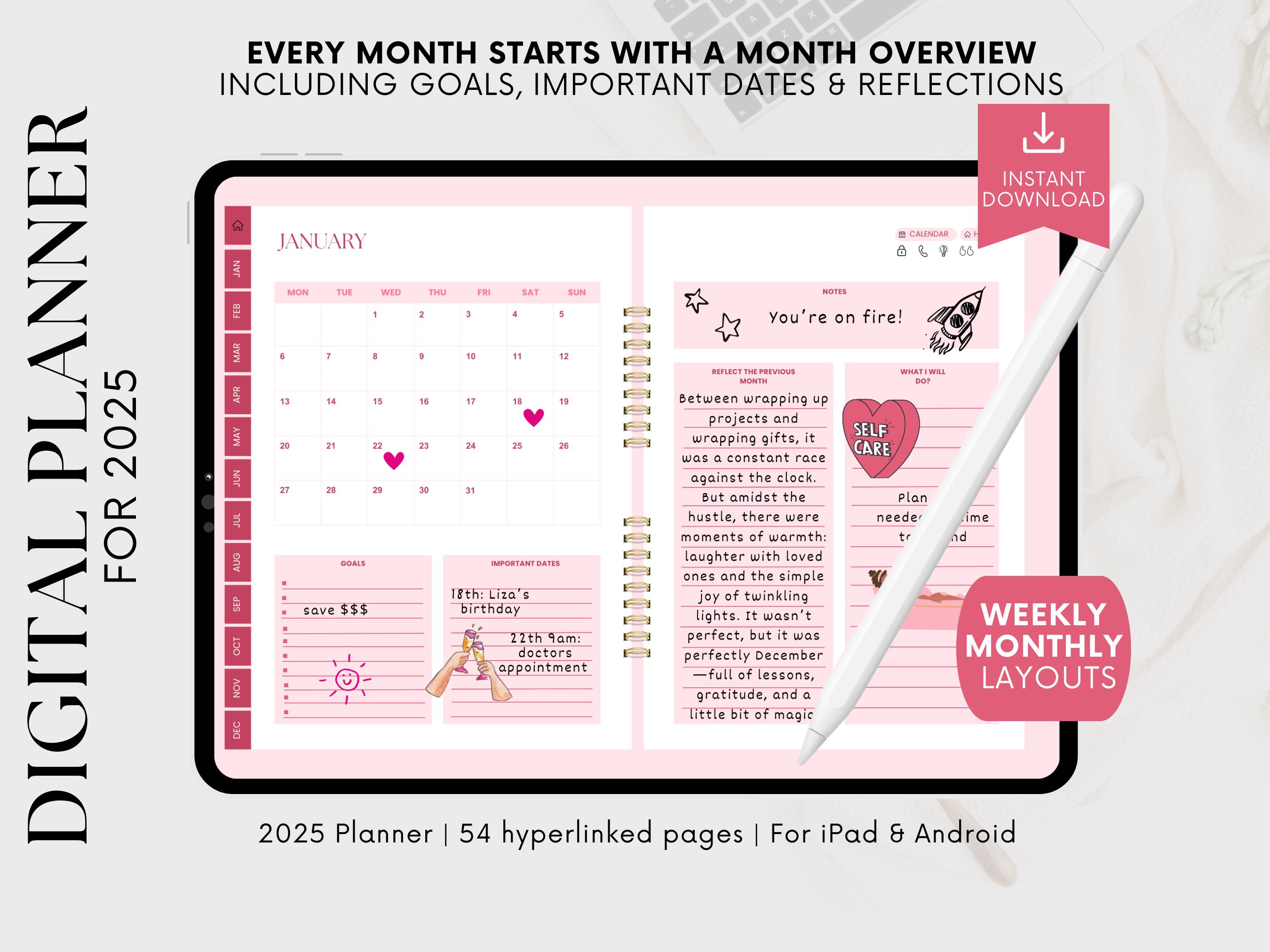 2025 Digital Planner Dated Goodnotes Template & Notability Planner for ...