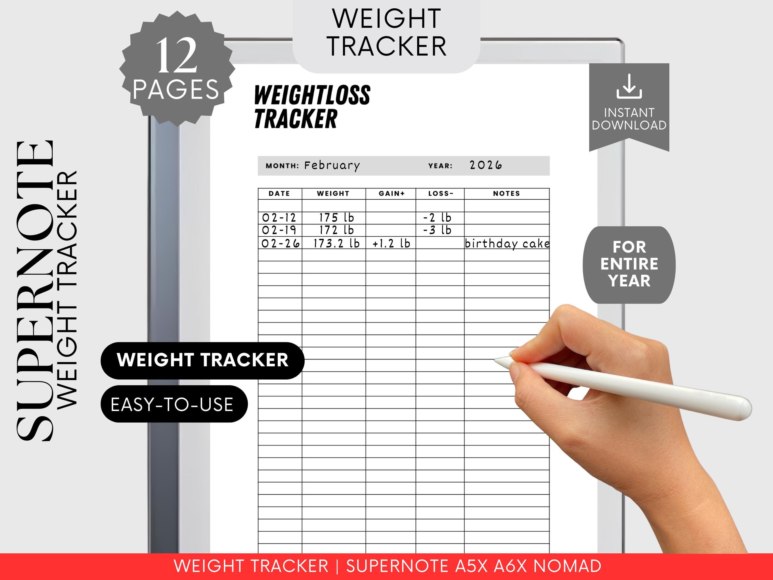 For Supernote A5x A6x Nomad | Minimalistic Supernote Weight Loss ...