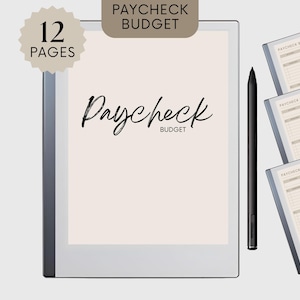 Paycheck Budget Templates for Remarkable 2 | Beige Minimalist ...